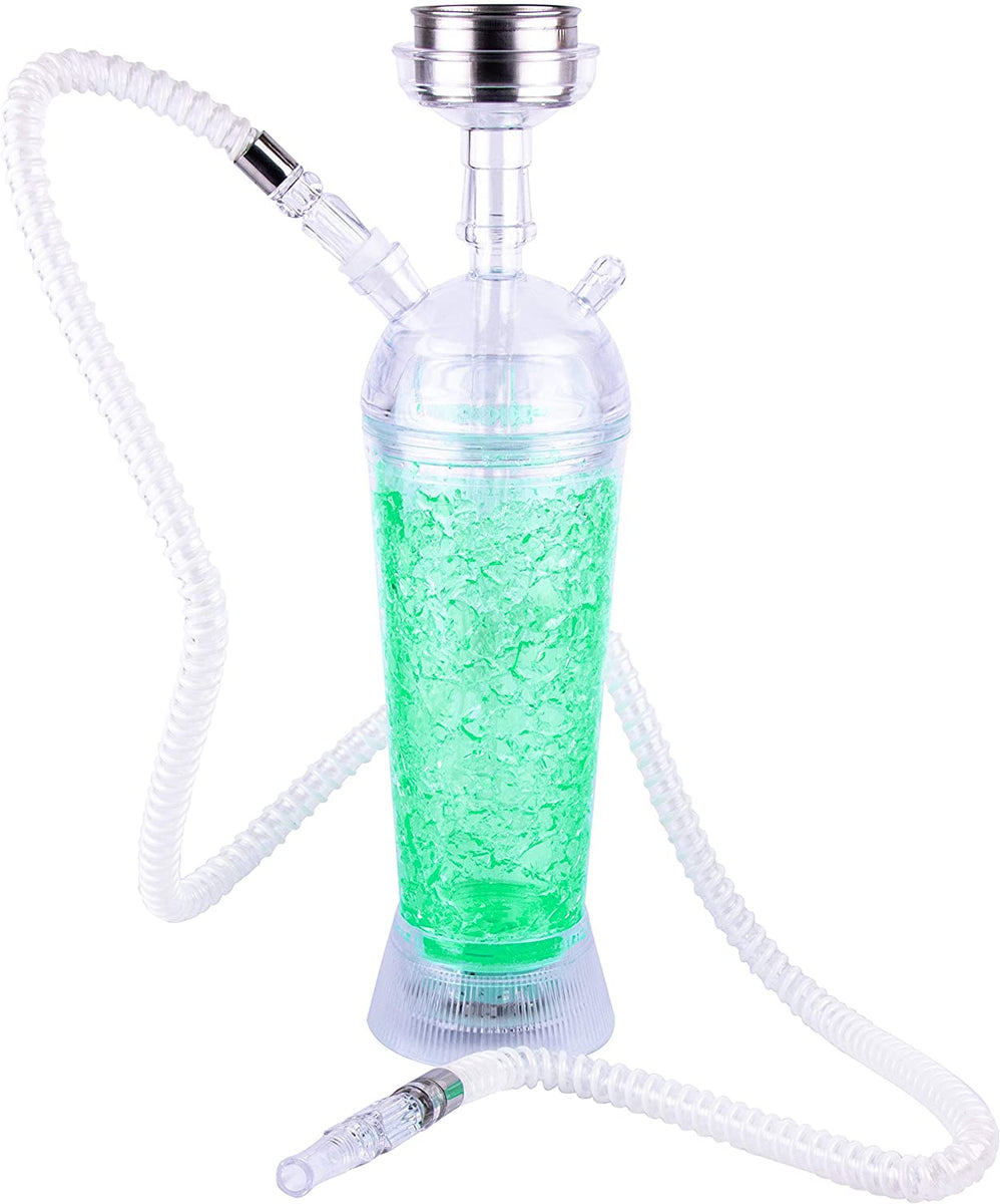 LARGE PORTABLE ACRYLIC HOOKAH KIT SET (Green) – Arabica Hookah Store